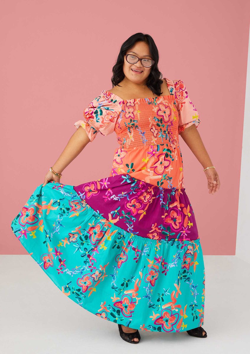 The Megan Dress - Midi Floral Wrap Dress – Alivia